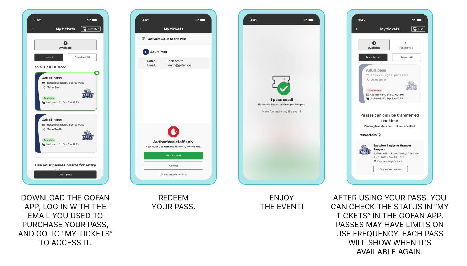 How to Buy, Use, and Transfer Tickets | Downloadable Guides | GoFan